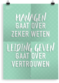 Prikkelende poster: Managen- leiding geven